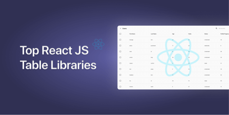 Top 10 ReactJS Table Libraries in 2022 - UI-Lib's Blog